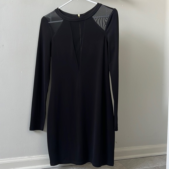 Express | Dresses | Express Black Dress With Mesh Detail | Poshmark